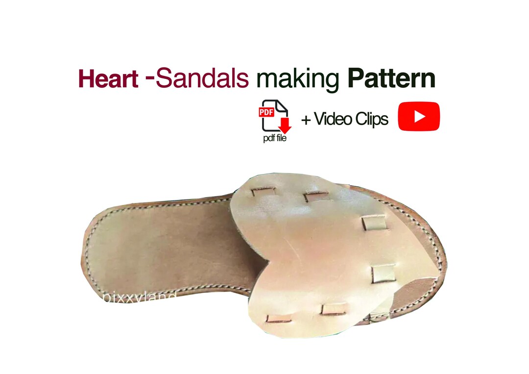 Leather Sandals Printable Pattern Learn DIY Handcrafting Shoemaking ...