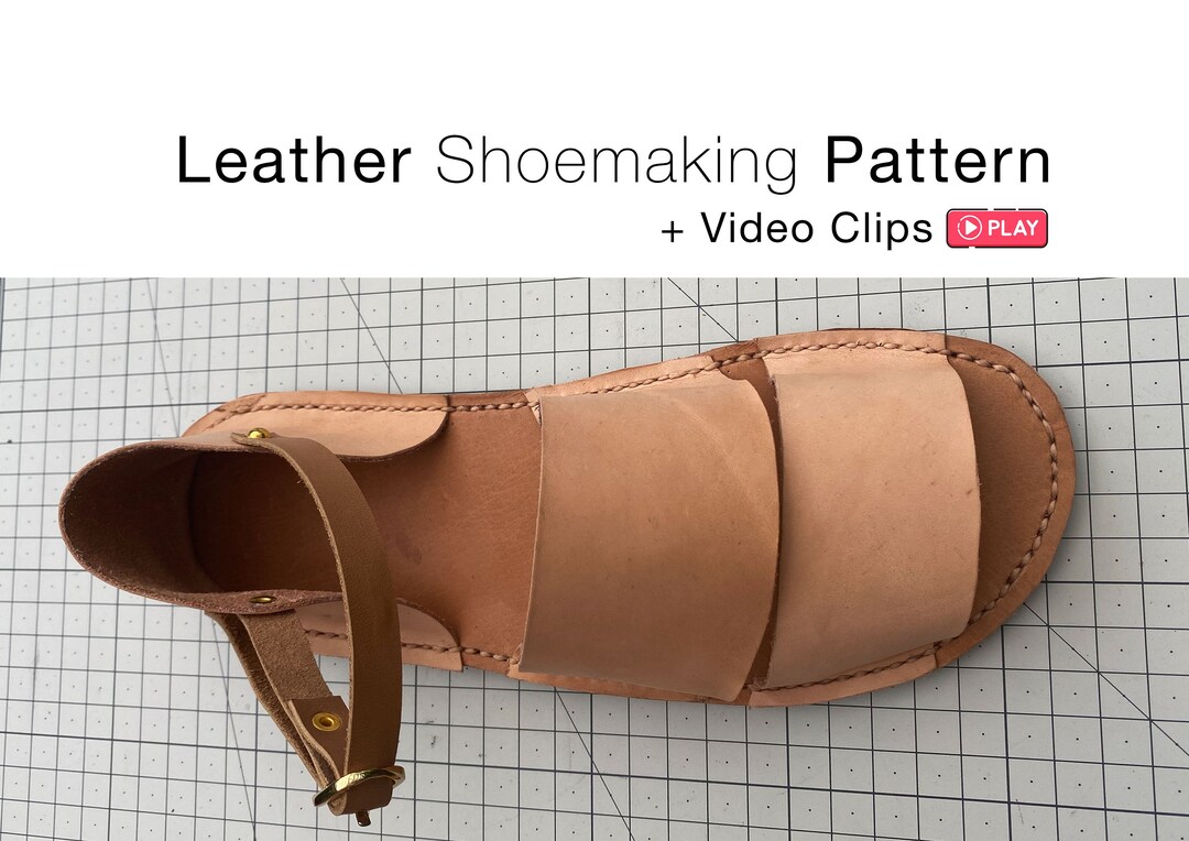 Leather Sandals Printable Pattern Learn DIY Handcrafting Shoemaking ...