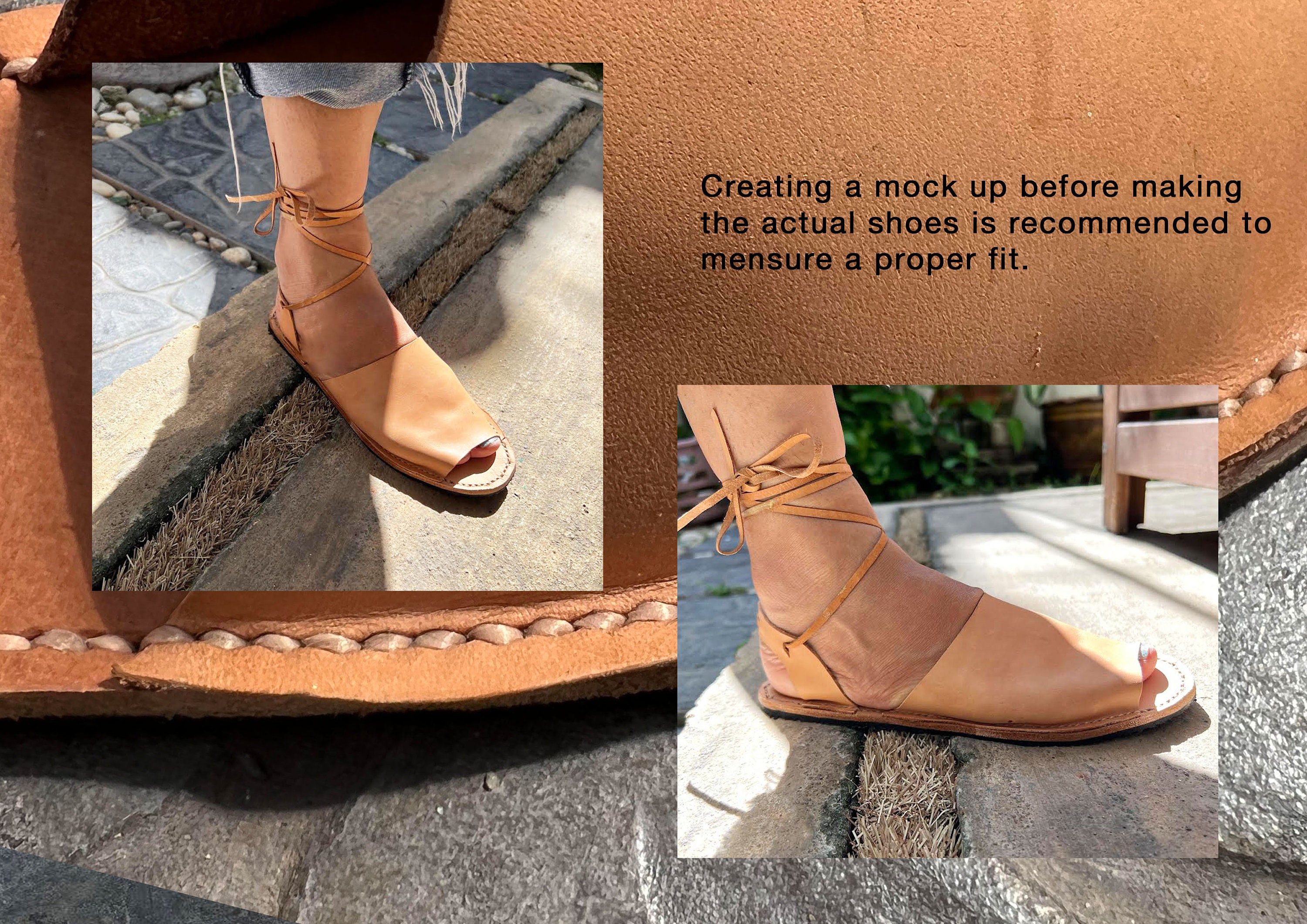 Open-toe Leather Sandals Printable Pattern DIY Customisable Shoemaking ...