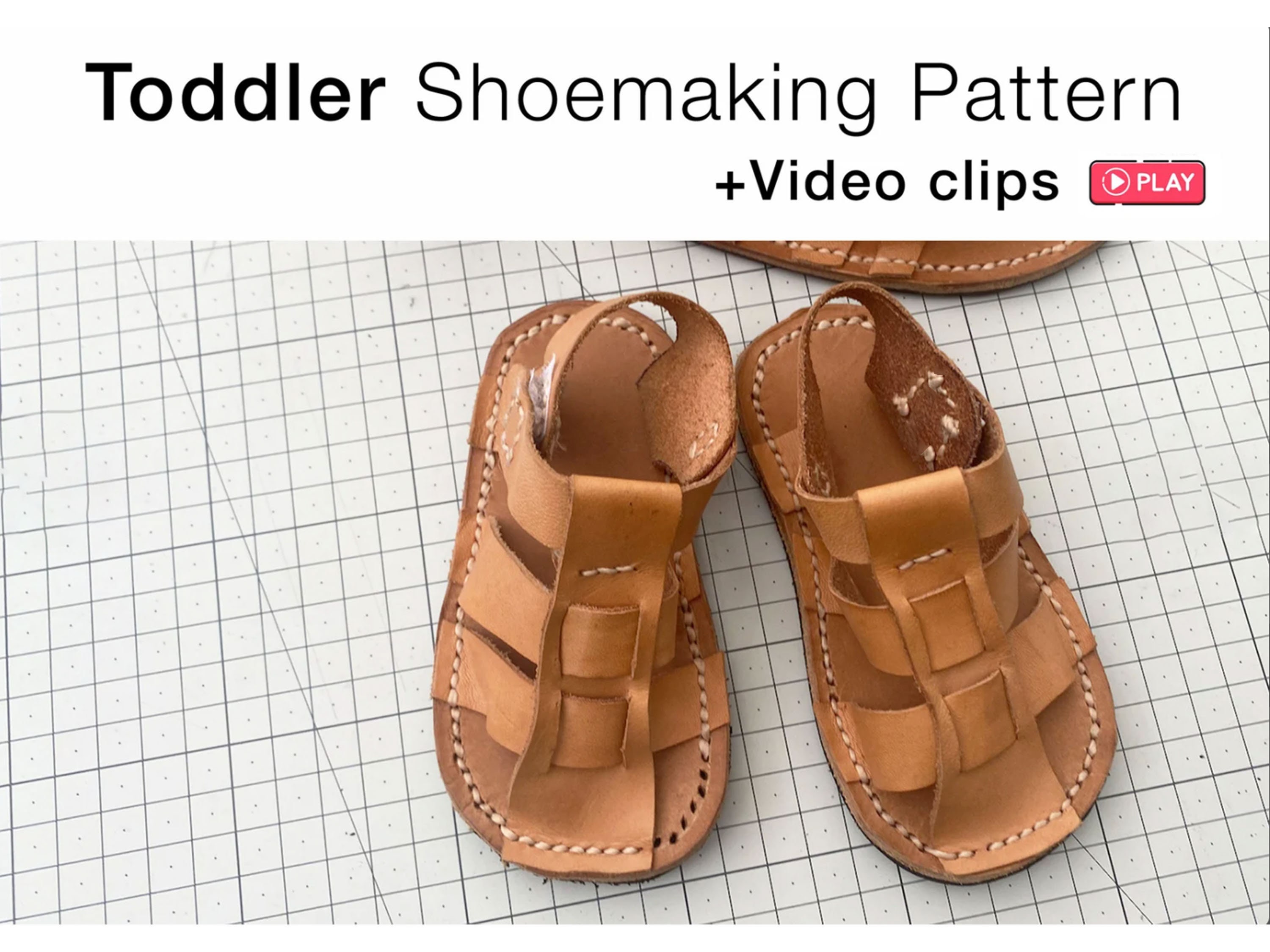 Toddler Leather Sandals Printable Pattern DIY Shoemaking Download Print ...