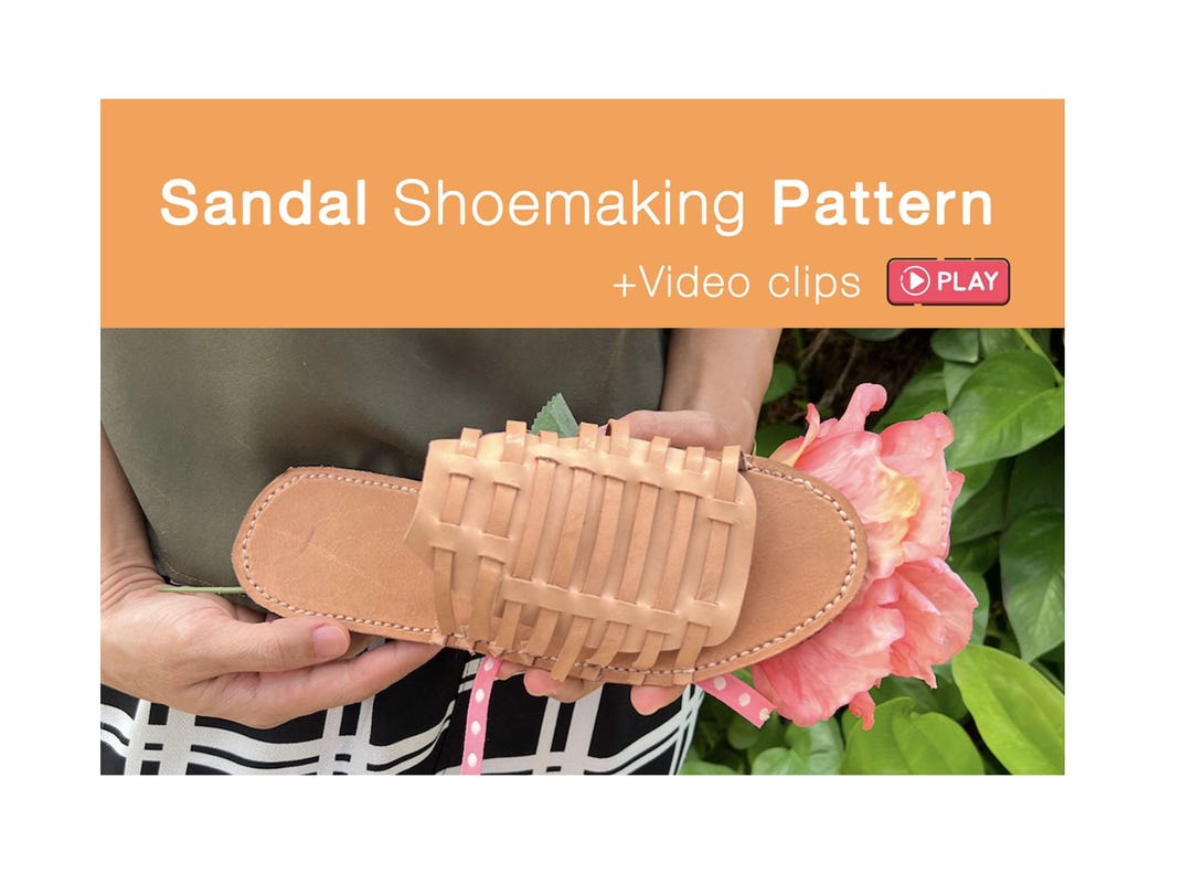 Leather Weave Sandals Printable Pattern DIY Learn Handmade Shoemaking ...