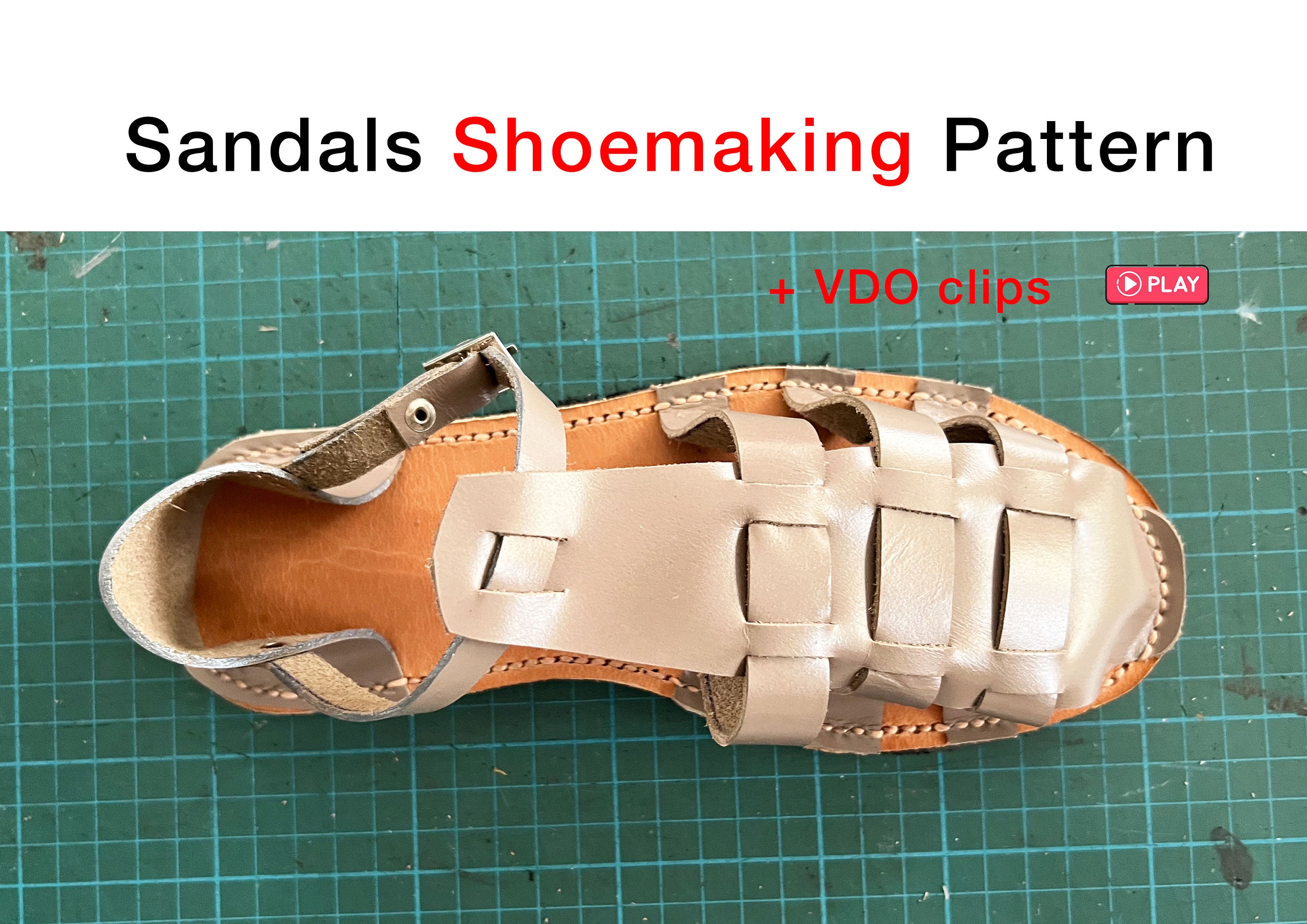 Leather Sandals Printable Pattern DIY Learn Handcrafting Shoemaking ...