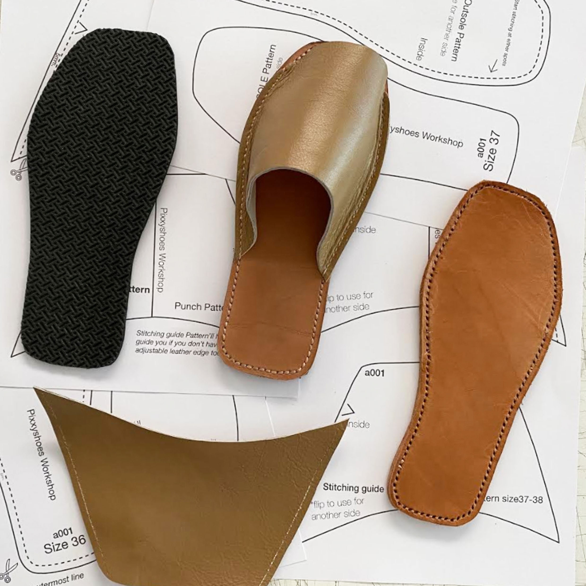 Leather Sandals Printable Pattern DIY Handmade Shoemaking - Etsy