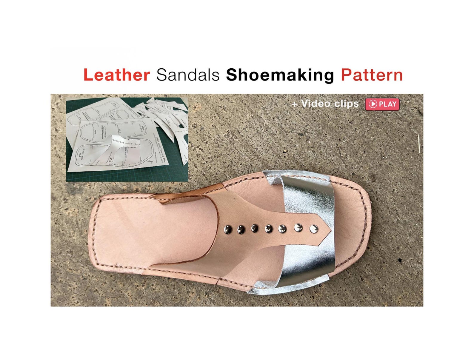 Leather Sandals Printable Pattern DIY Learn Handcrafting Shoemaking ...