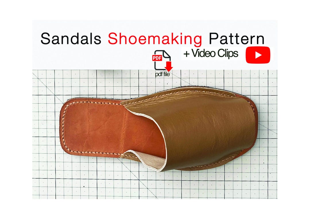 Leather Sandals Printable Pattern DIY Handmade Shoemaking Download ...
