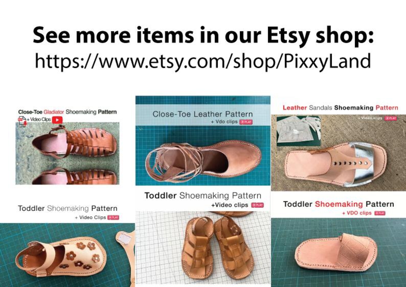 Toddler Leather Sandals Printable Pattern DIY Learn Shoemaking Download ...