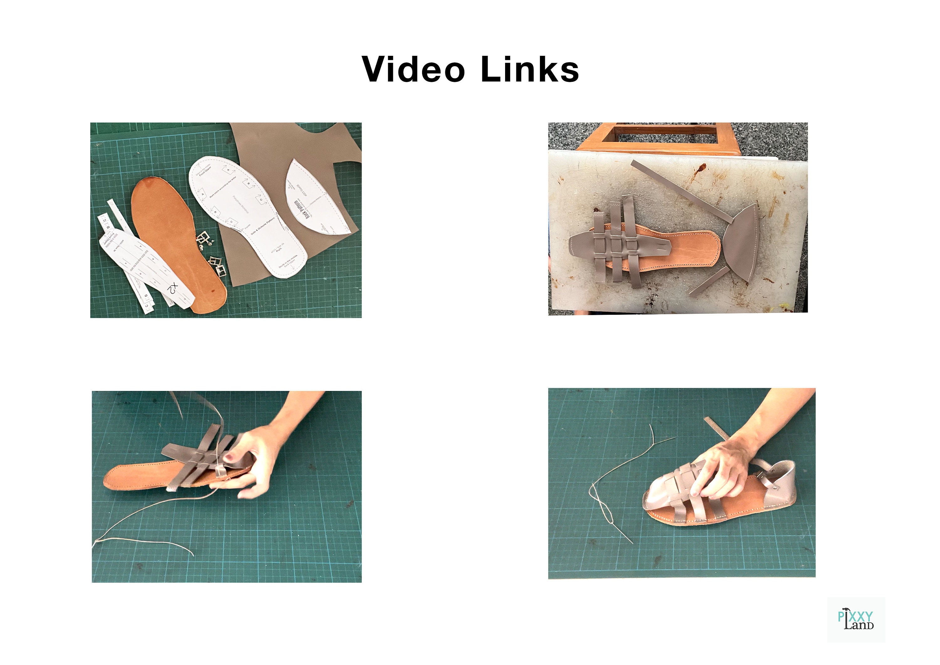 Leather Sandals Printable Pattern DIY Learn Handcrafting Shoemaking ...