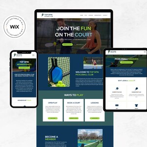 Pickleball Club Website Template: Customizable Wix Studio Theme - Etsy