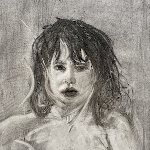 AMAYA 2 Charcoal Pencil Child Girl Portrait Drawing - Original Steven ...