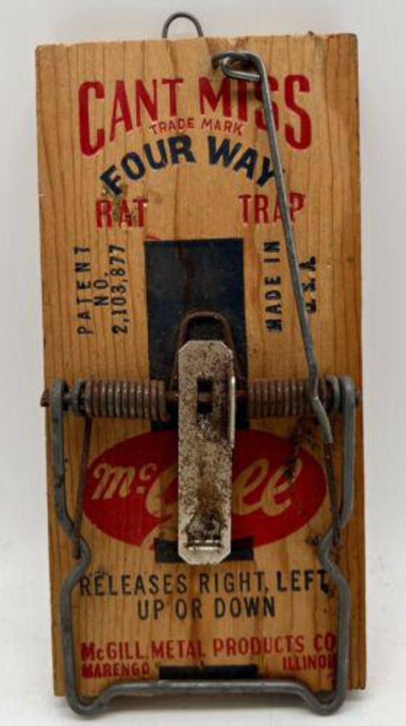 Vintage CAN’T MISS Four Way Rat Mouse Trap by Mcgill Metal Products - Etsy