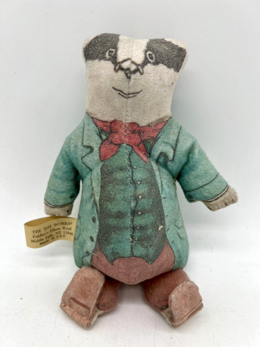 Vintage Toy Works MR BADGER Wind in the Willow Bean Bag Plush Stuffed ...