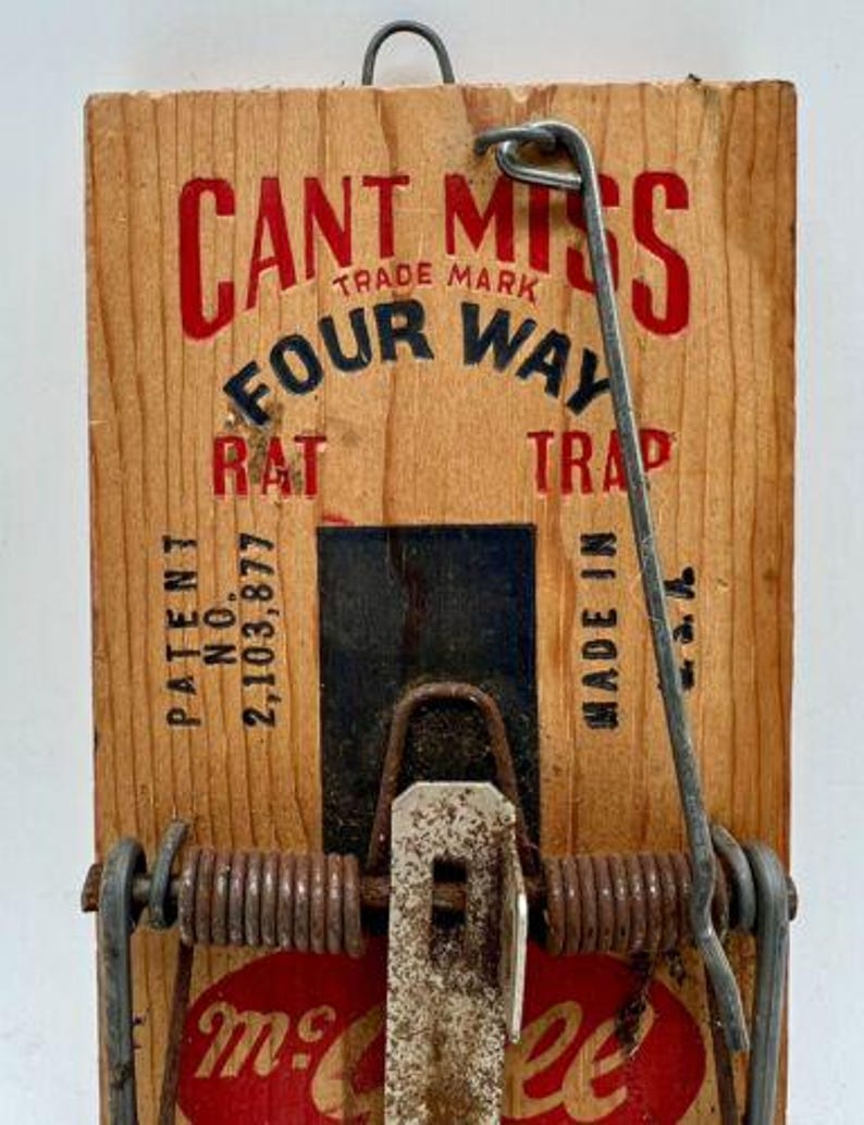 Vintage CANT MISS Four Way Rat Mouse Trap by Mcgill Metal Products - Etsy