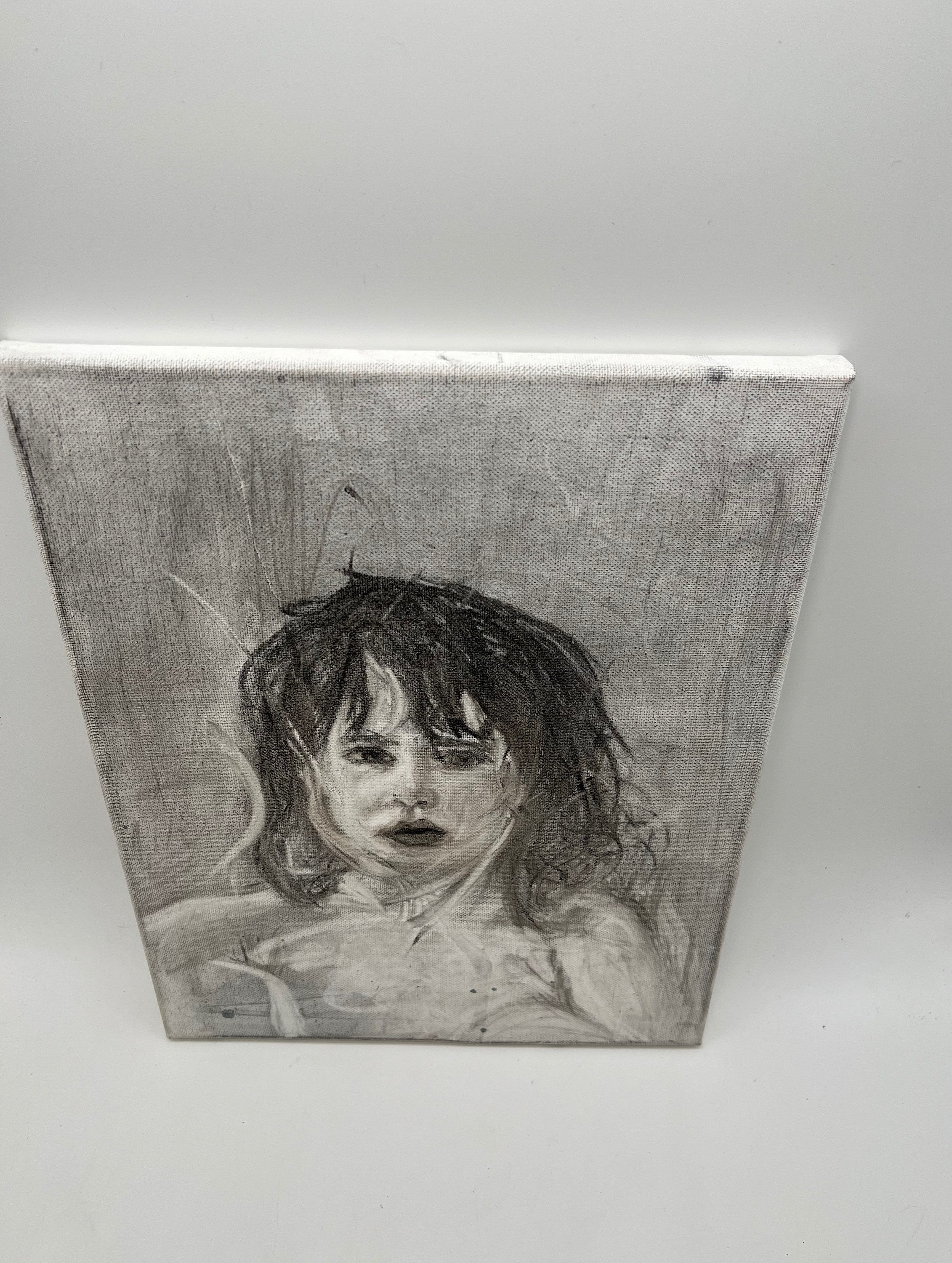 AMAYA 2 Charcoal Pencil Child Girl Portrait Drawing - Original Steven ...