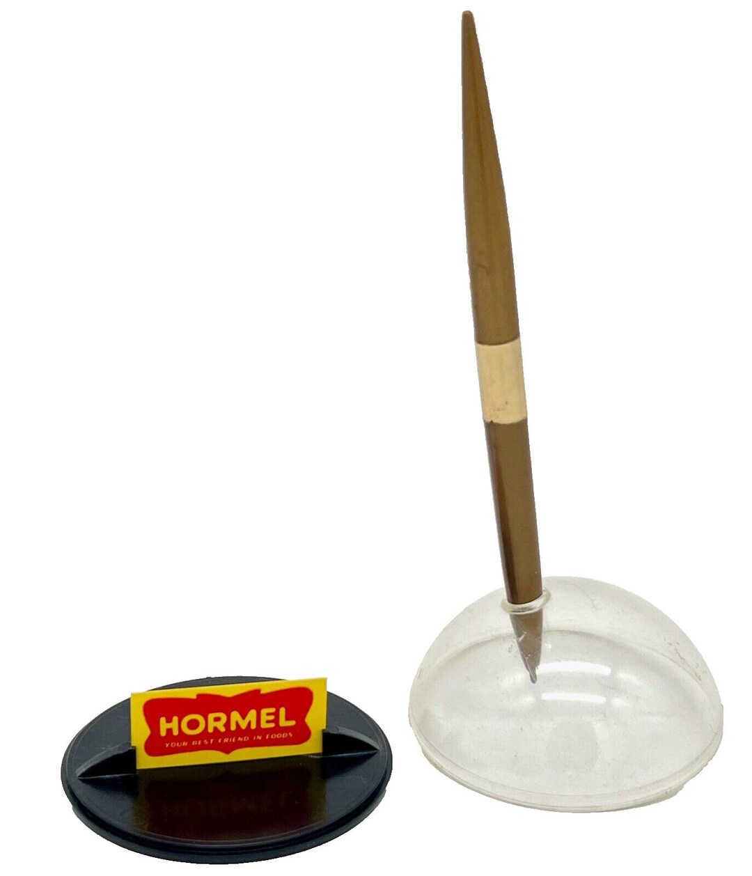 Vintage Hormel Pen and Dome Holder, Advertising Sign - Etsy