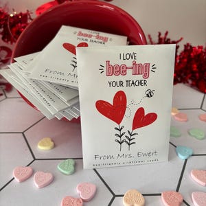 Teacher Valentines Personalized Bee-friendly Wildflower Seed Packet ...
