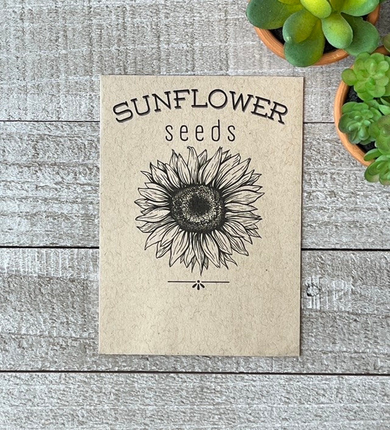 Personalized Sunflower Seed Packet Favors: Wedding, Shower, Earth Day ...