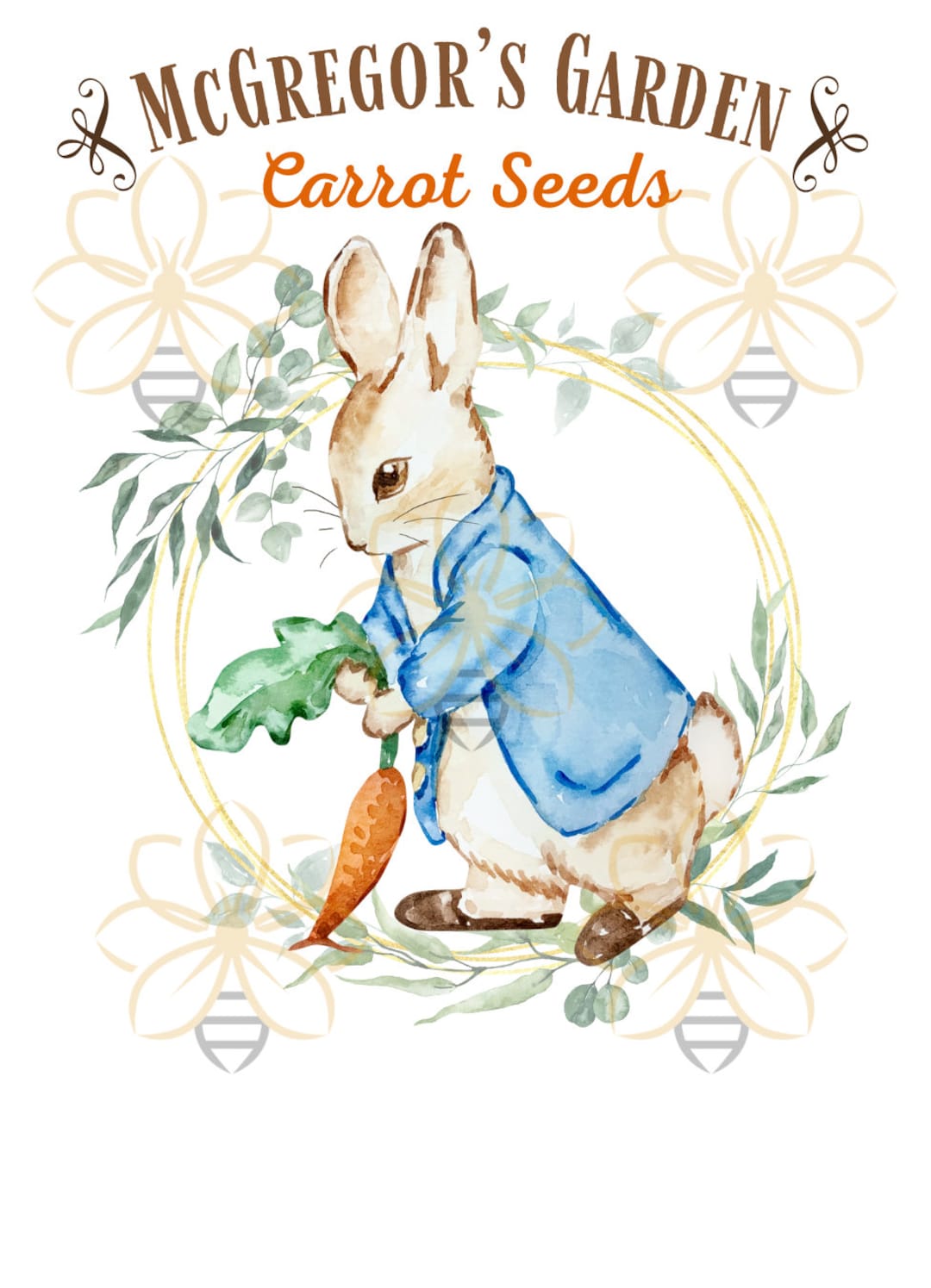 Vintage Bunny Peter Rabbit Inspired Carrot Seed Digital Download - Etsy