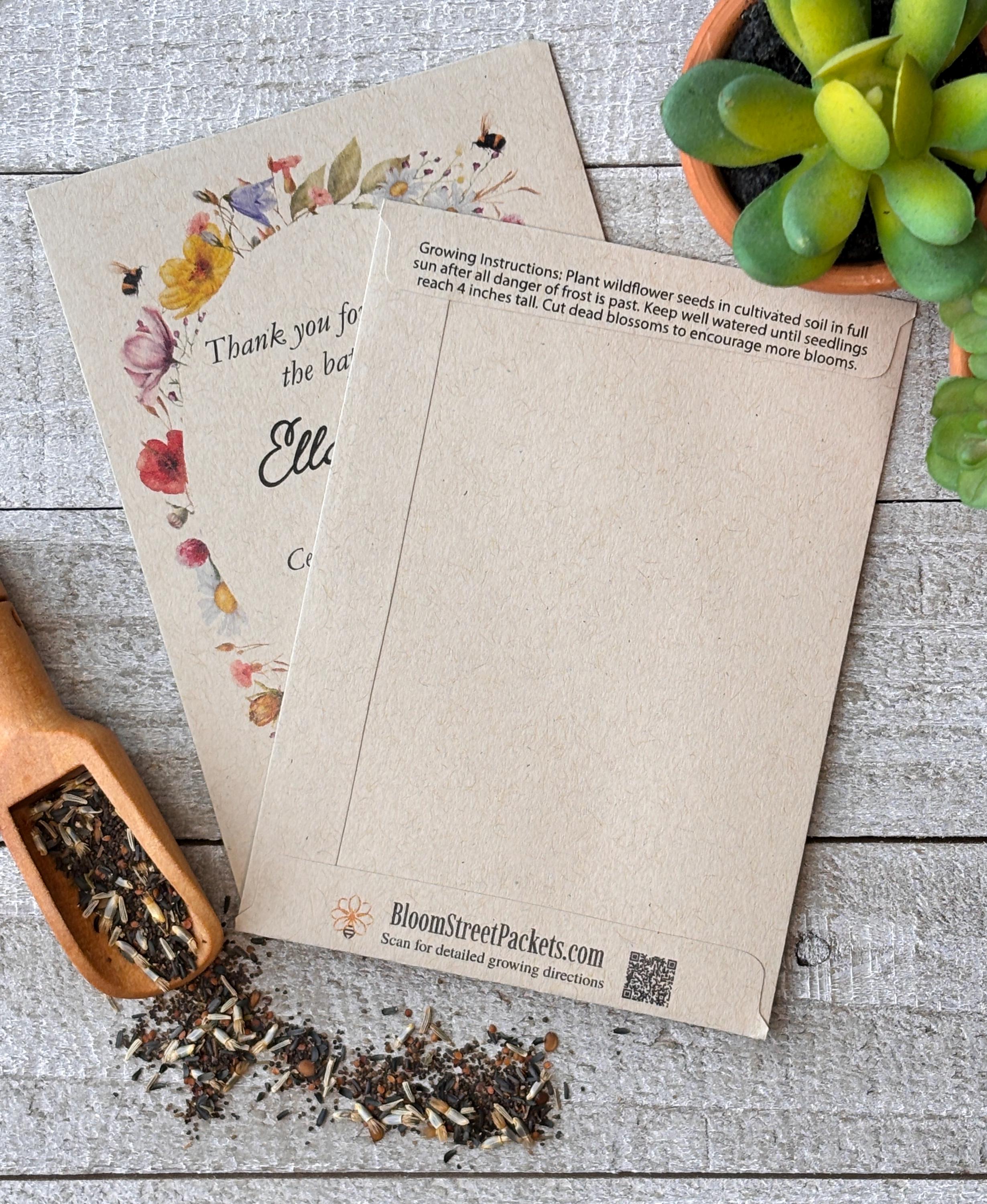Personalized Teacher Appreciation Seed Packets – Bee-friendly ...