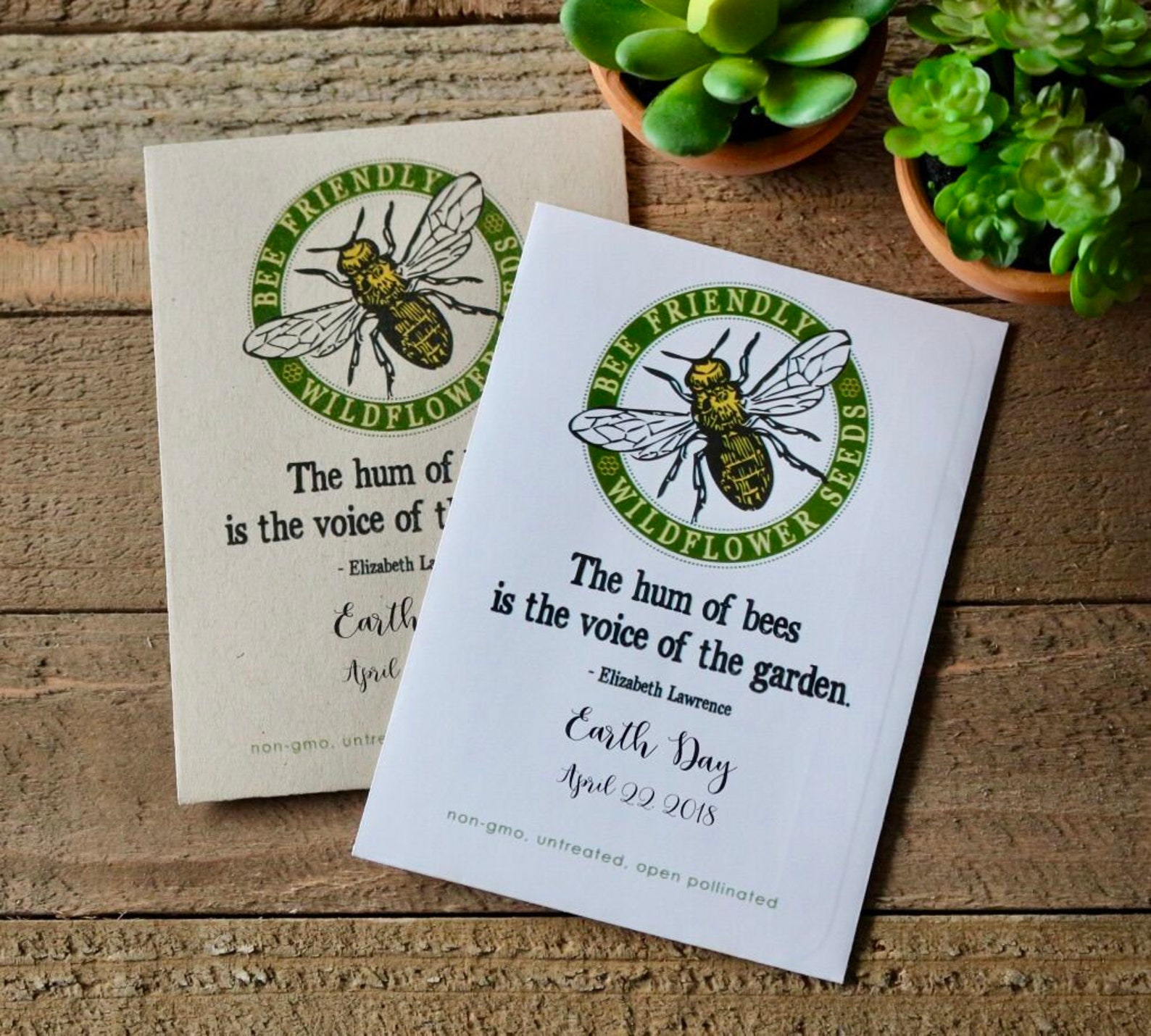 Bee Friendly Personalized Seed Packet Favors for Wedding | Etsy
