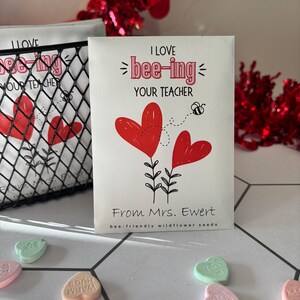 Teacher Valentines Personalized Bee-friendly Wildflower Seed Packet ...