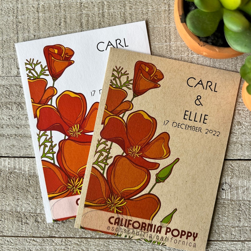 Poppy Seed Packets Favors - Etsy