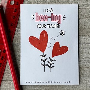 Teacher Valentines Personalized Bee-friendly Wildflower Seed Packet ...