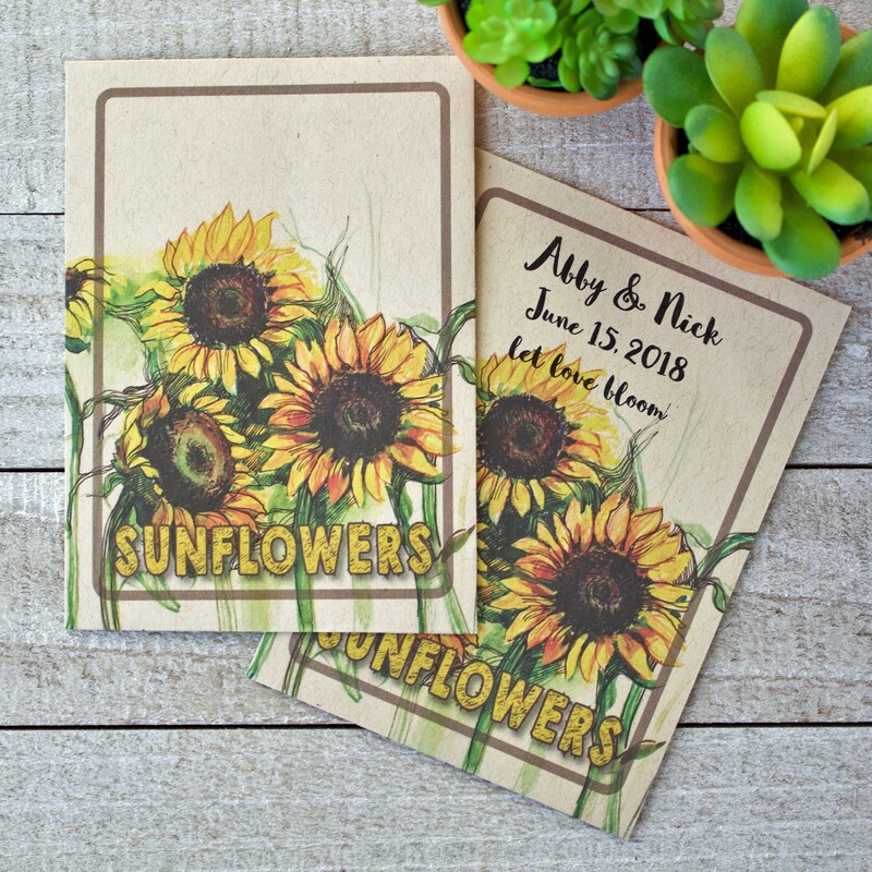 Sunflower Packets - Etsy