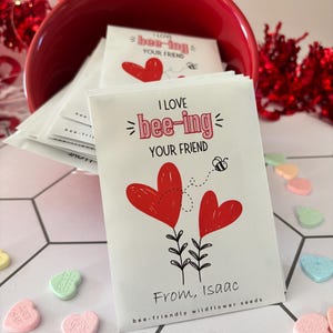 Valentine FRIEND Personalized Bee-friendly Wildflower Seed Packet With ...