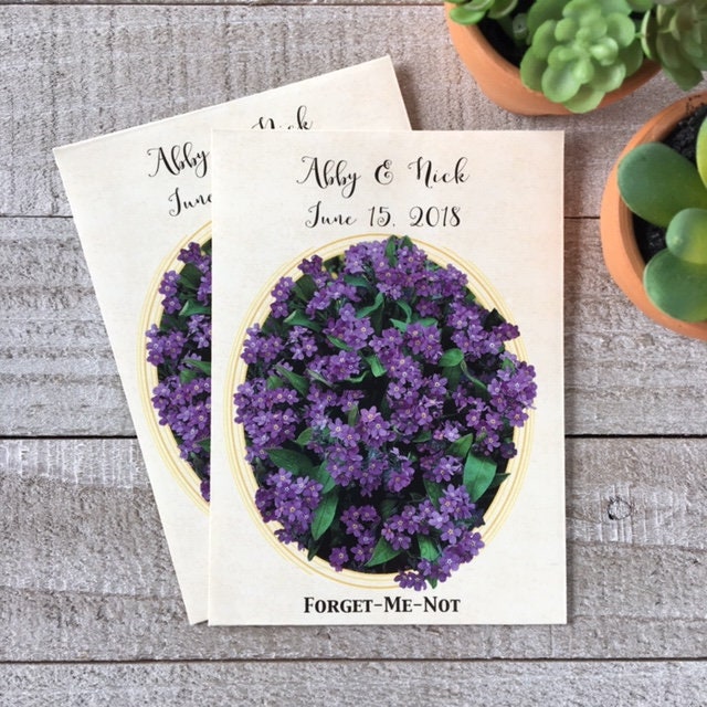 Forget-me-not Seed Packet Favors Personalized Packets Bulk - Etsy