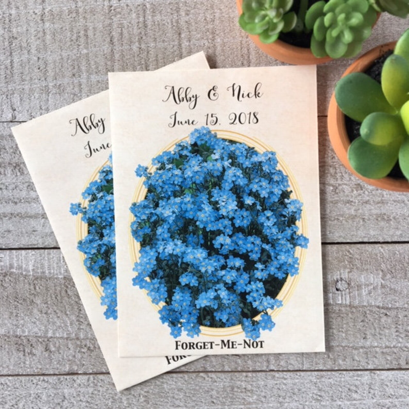 Forget-me-not Seed Favors Personalized Seed Packets for - Etsy