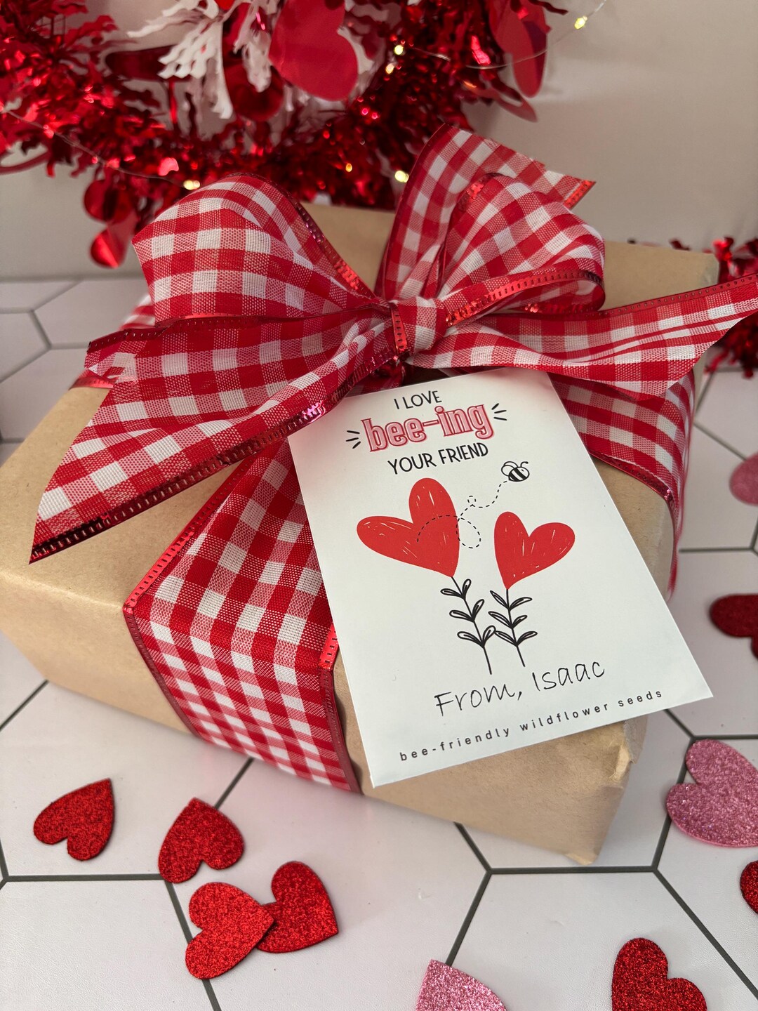 Valentine FRIEND Personalized Bee-friendly Wildflower Seed Packet With ...