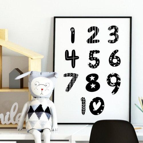 Personalised Print Nursery Print Black and White - Etsy