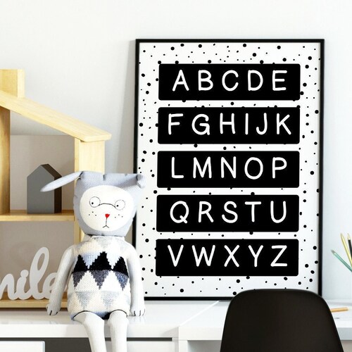 Personalised Print Nursery Print Black and White - Etsy