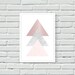 Geometric Pink Rose Gold Wall Print Triangles Mountains - Etsy