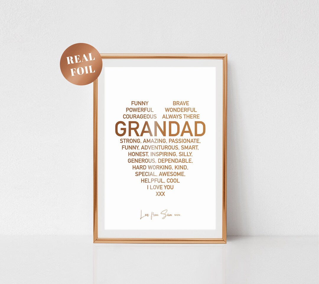 Gift for Grandad, Christmas Present, Xmas Gift, From Grandson ...
