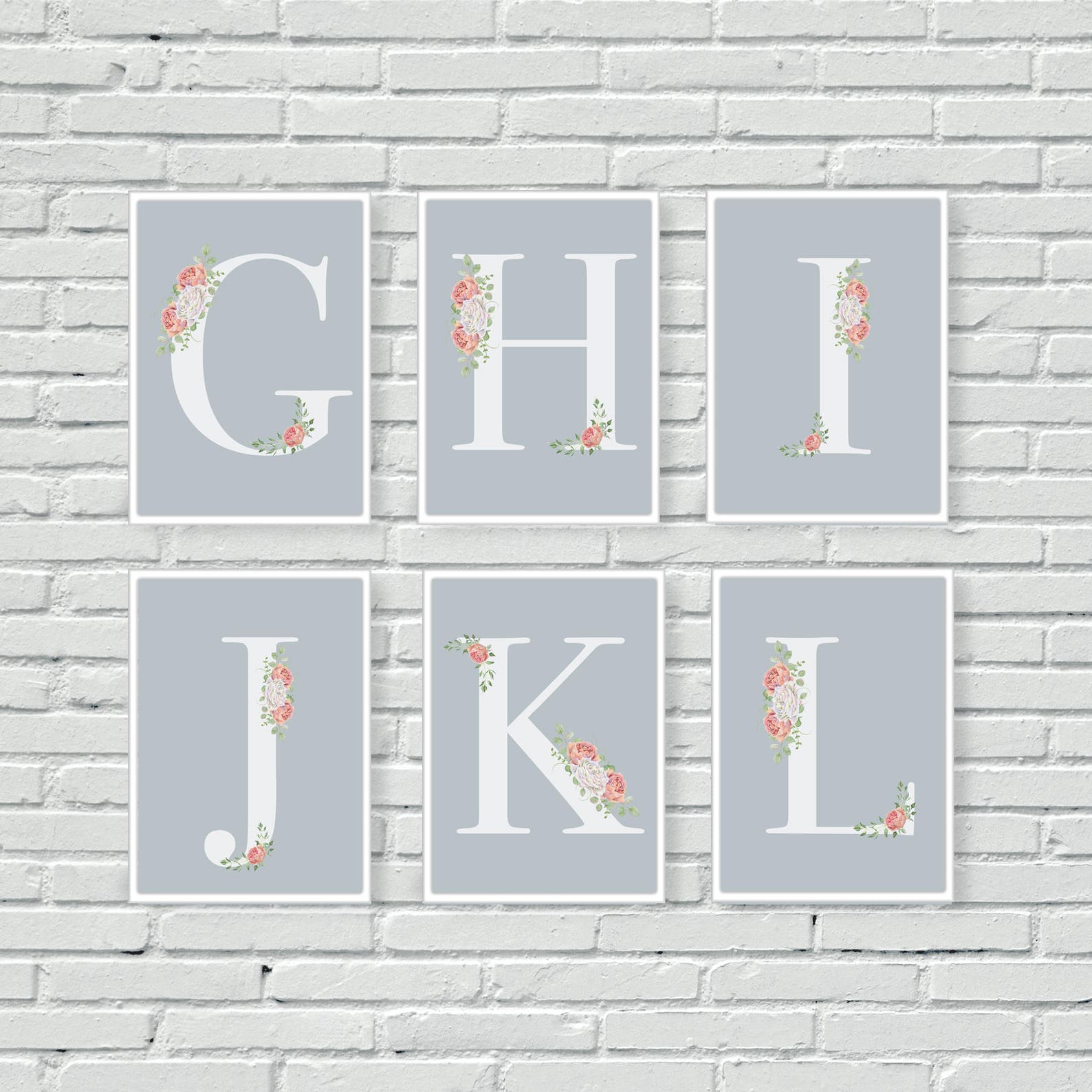 Letter Wall Print Nursery Letter Wall Art Typography Print | Etsy