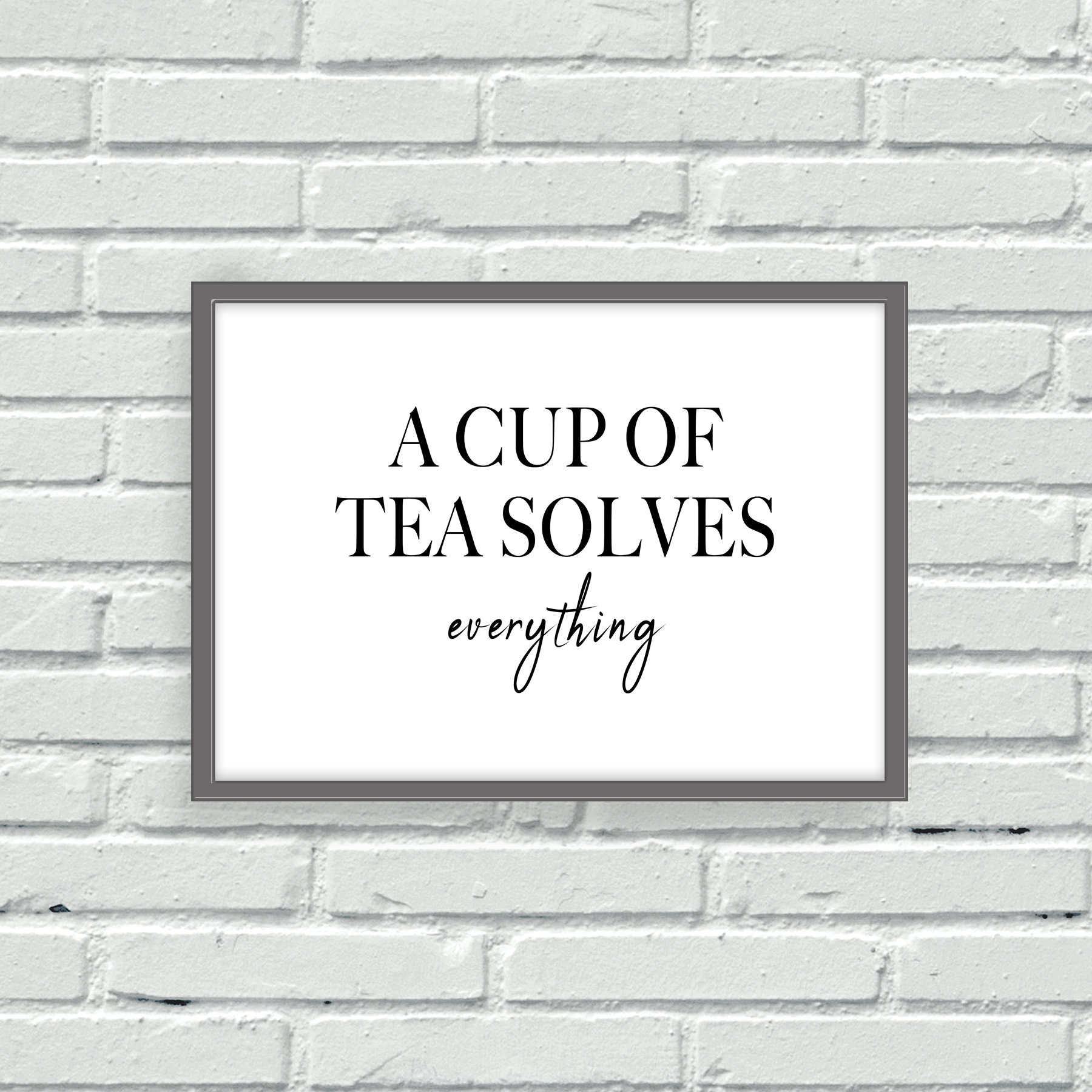 Cup of Tea Solves Everything Wall Print Kitchen Decor - Etsy UK