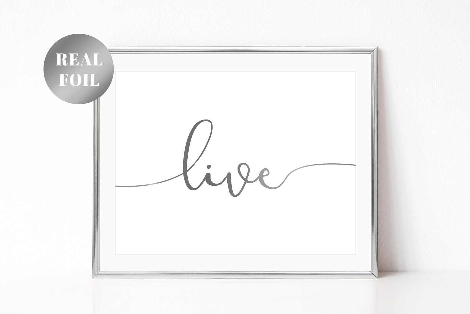 Live Handwritten Foil Print Script Font Rose Gold Silver - Etsy