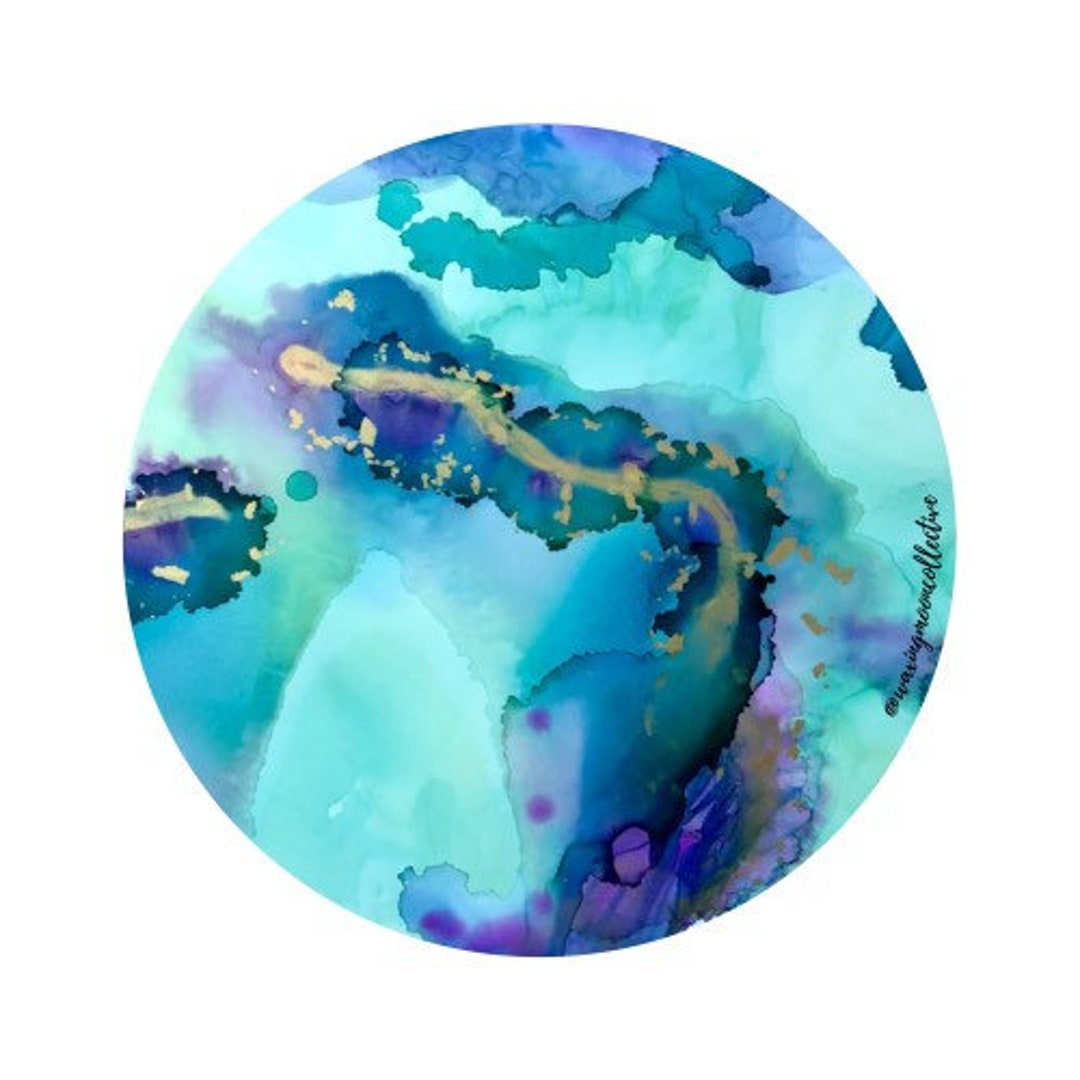 Vinyl 3” Sticker - Original Alcohol Ink Art Sticker, Vinyl, Abstract - Etsy