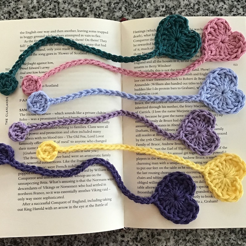 Heart Bookmark - Etsy