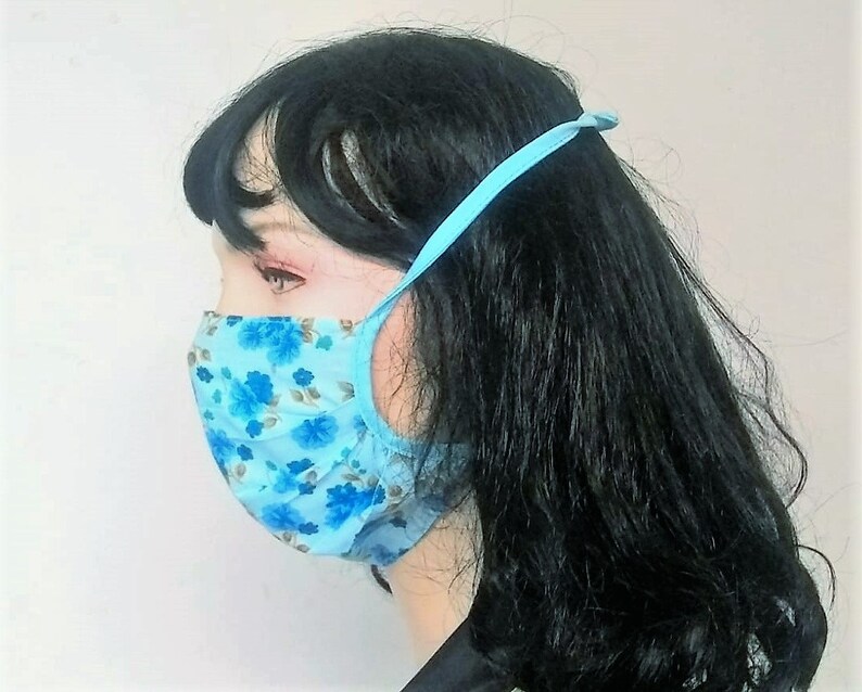 Tie-back Face Mask Adjustable Strings Cloth 100% Cotton Washable Adult ...