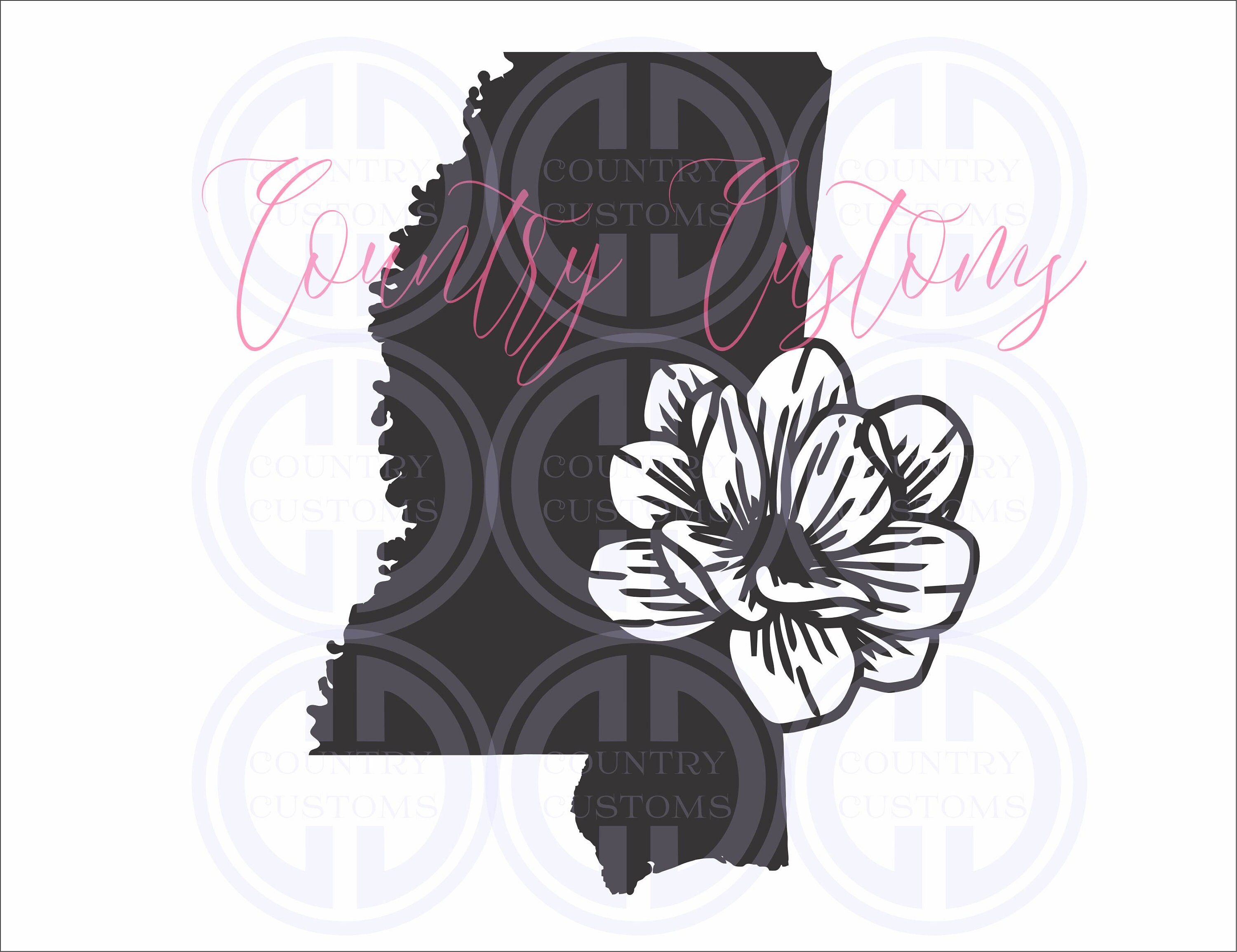 Mississippi Magnolia Design - Instant Download: Svg, Png, Pdf - Etsy