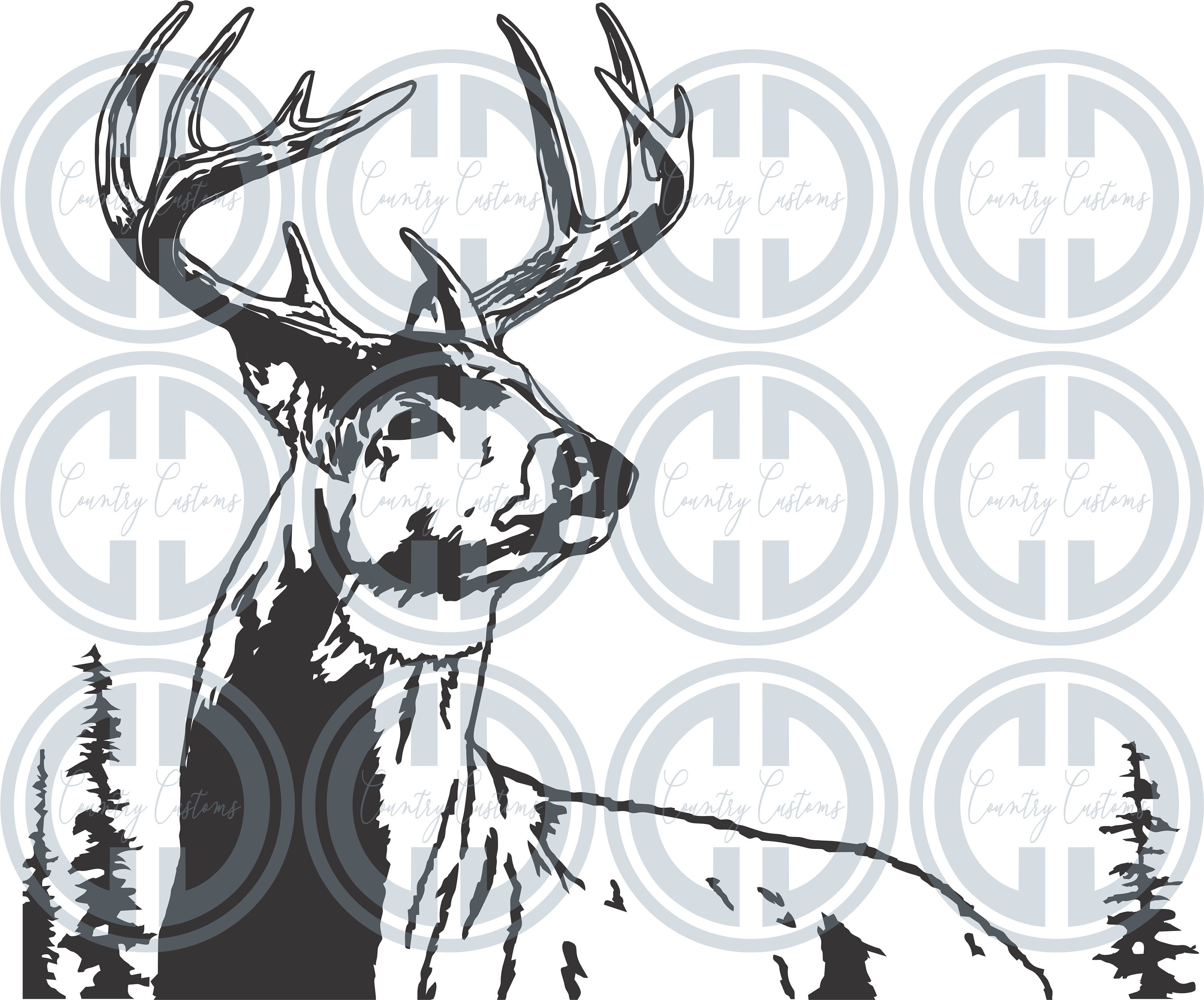 Deer / Buck Cut File Instant Download : SVG, EPS, PDF - Etsy