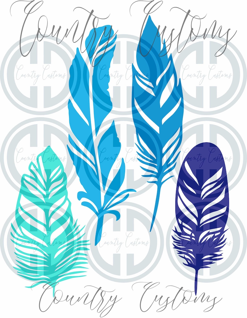 Feathers Cut Files Instant Download Files Included: Svg - Etsy