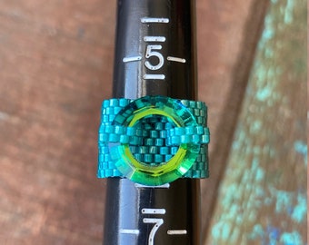 Handmade Beaded Ring Floral Ring Special Gift - Etsy