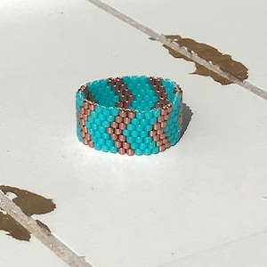 Handmade Beaded Ring - Etsy