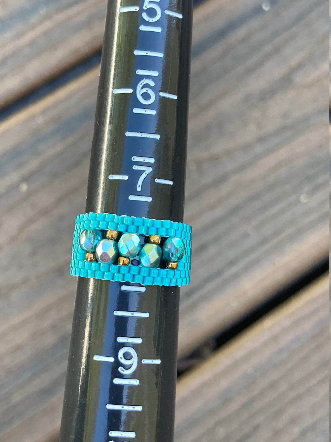 Handmade Beaded Ring - Etsy