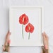 Watercolor Red Anthuriums Art Print | Red Anthurium Art Print | Floral ...