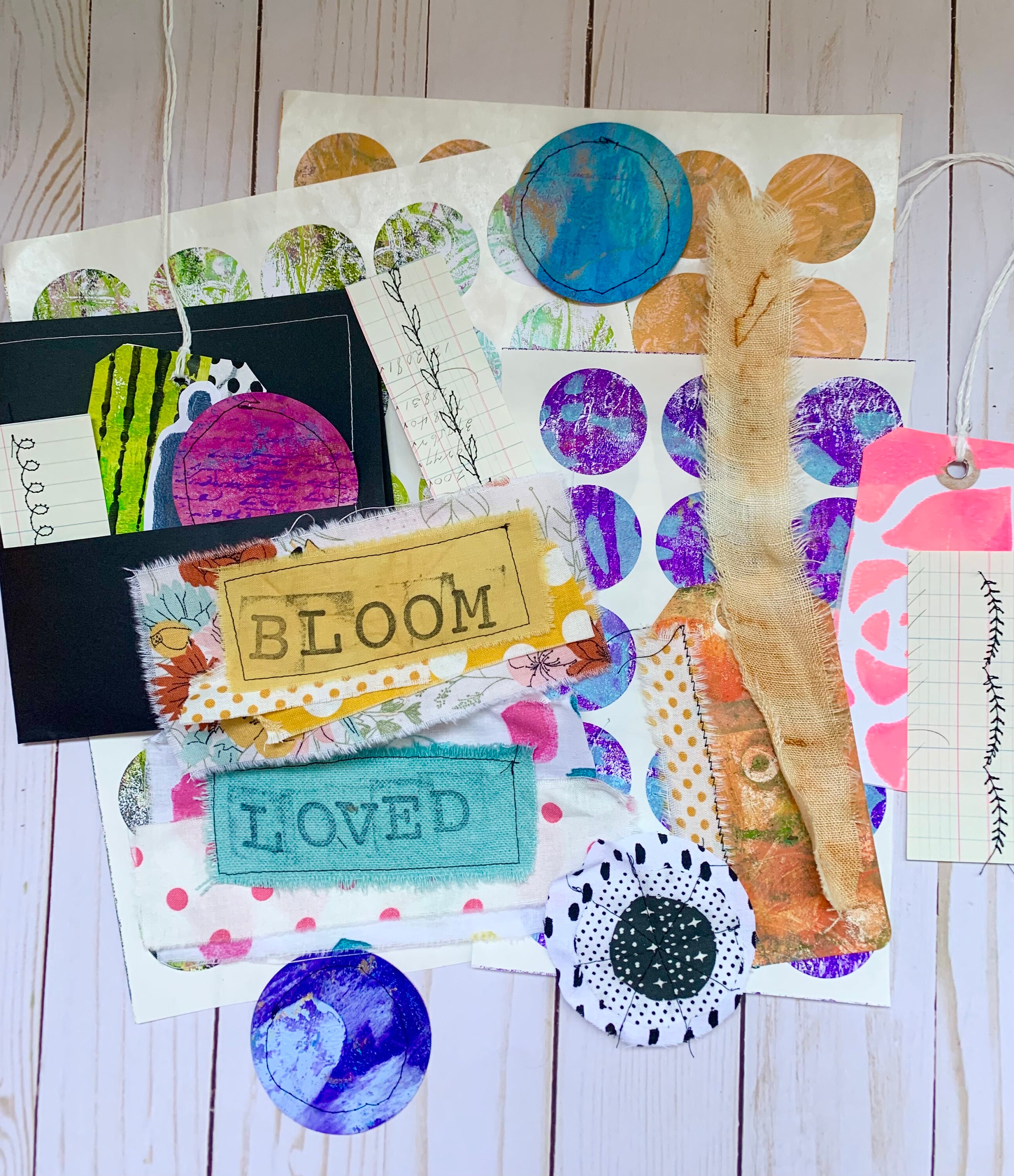 3 Month Painted Papers Collage Pack Subscription - Etsy
