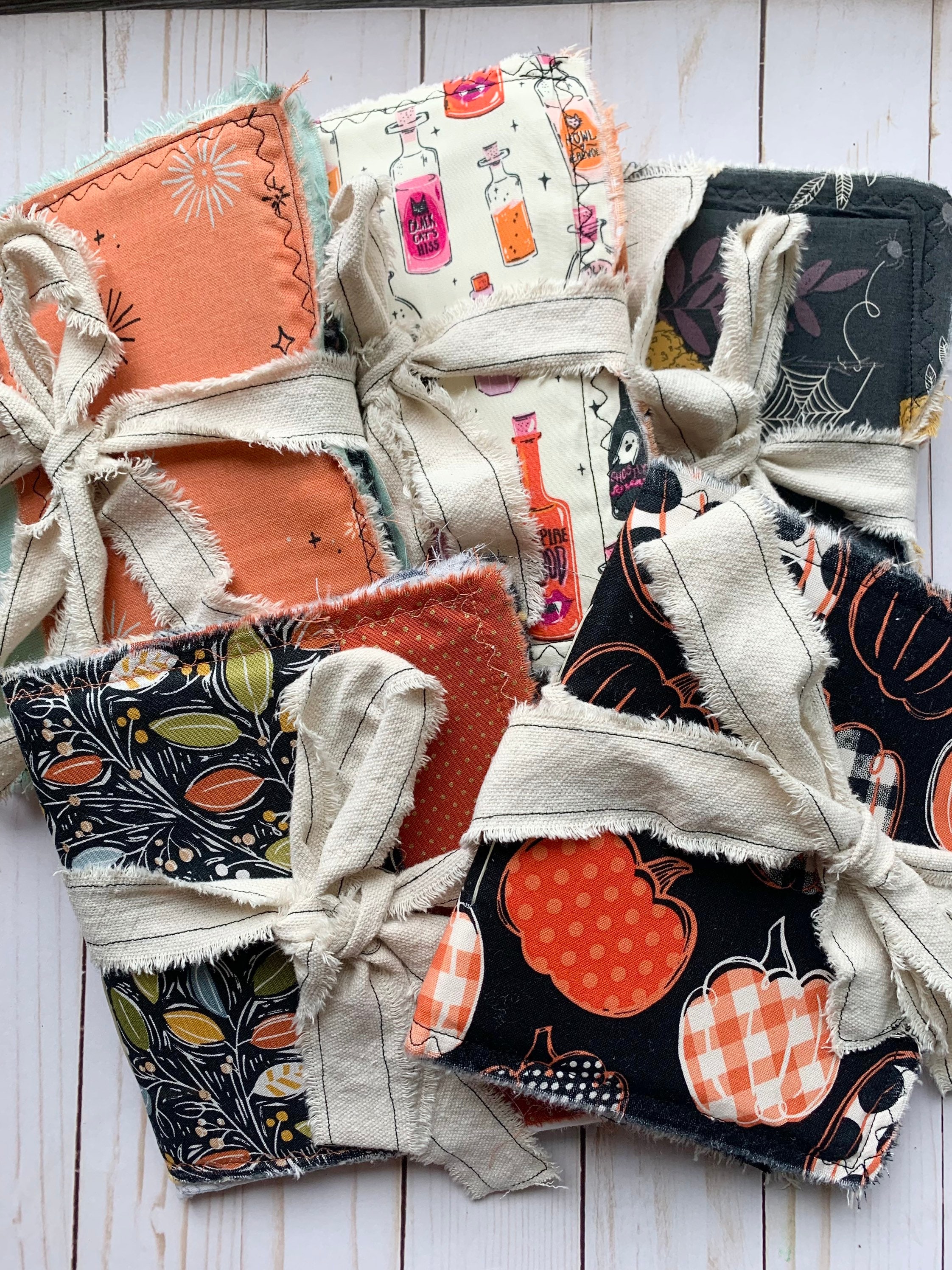 Fall/halloween Theme. Small Painted Papers Collage Packs. - Etsy